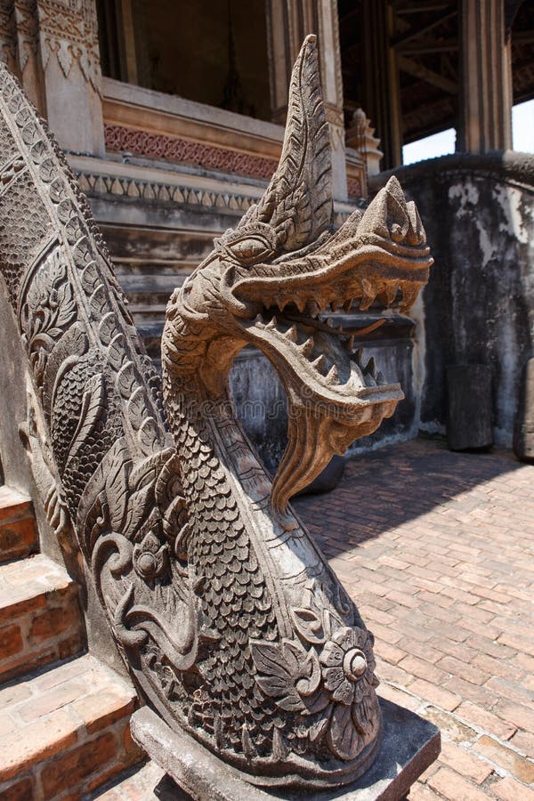 Ancient naga statue art stock photo. Image of buddha - 17081340