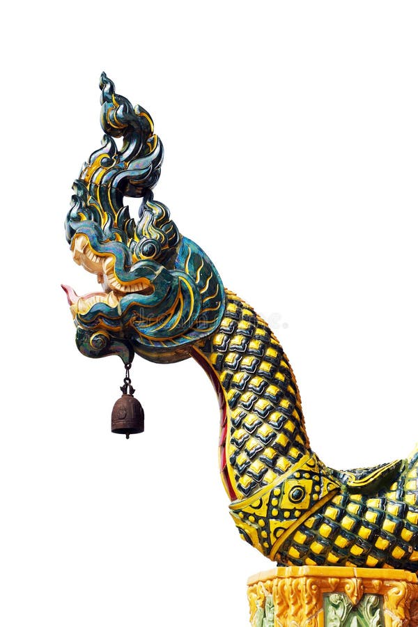 Naga Statue isolate stock photo. Image of buddhism, architecture - 23001864