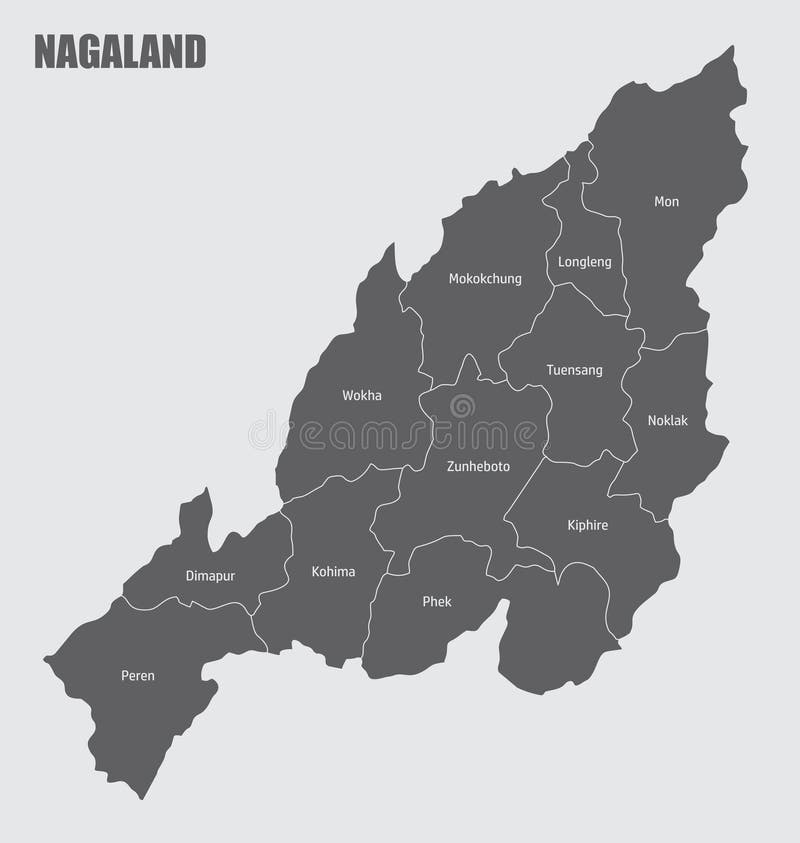 Nagaland Map. Nagaland Administrative and Political Map. Nagaland Map ...