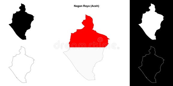 Nagan Raya outline map stock vector. Illustration of borders - 356962589