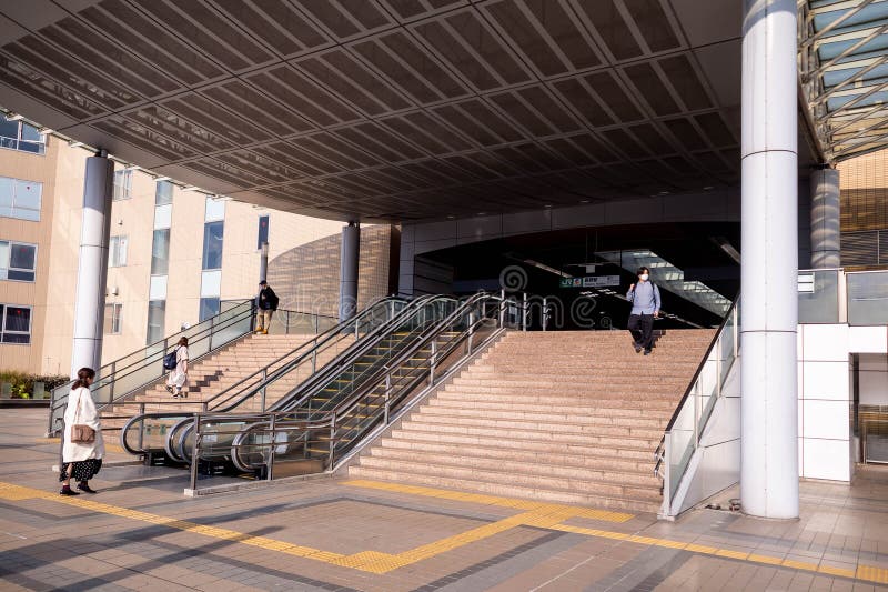 Exterior Facade of the East Exit of Nagano Station, Japan Editorial ...