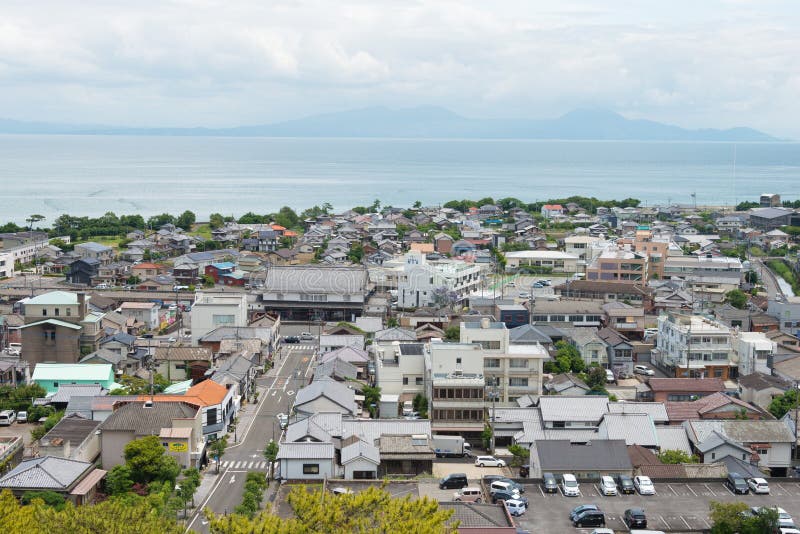 Shimabara City View from Shimabara Castle in Shimabara, Nagasaki, Japan ...