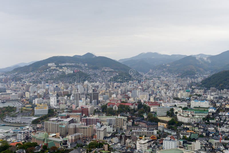 Nagasaki, Japan - November 18, 2019 : View of Nagasaki City in Japan ...