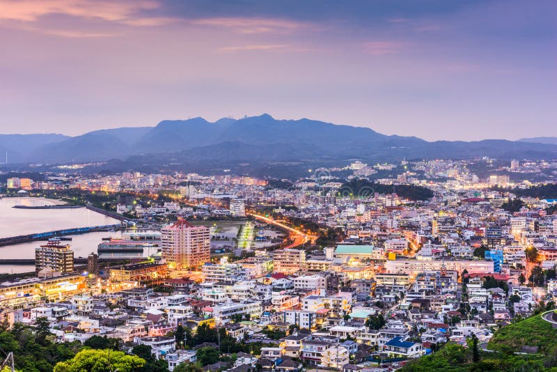 Nago, Okinawa, Japan stock image. Image of dusk, landmark - 90984741