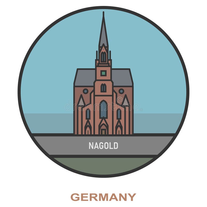 Nagold. Cities and Towns in Germany Stock Vector - Illustration of ...
