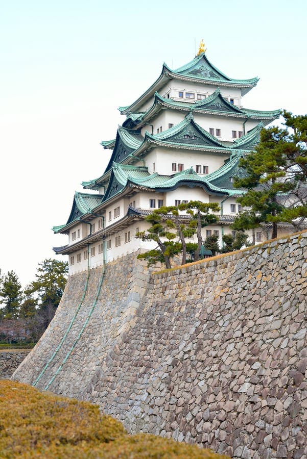 Nagoya Castle and Moat in Japan Stock Photo - Image of landmark ...