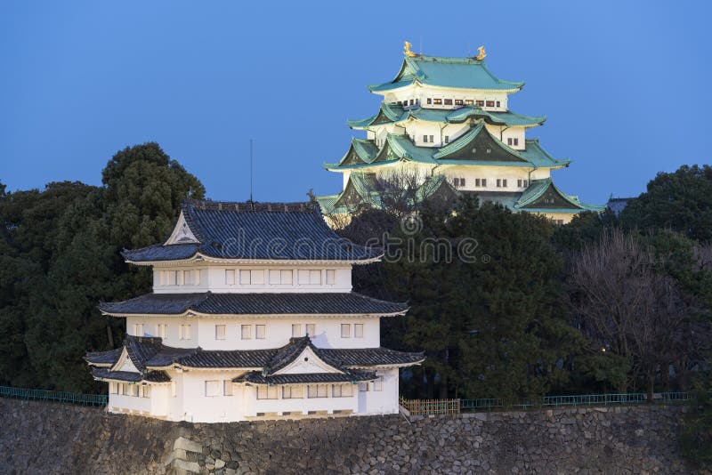Nagoya Castle at Sunset, Japan Stock Photo - Image of castle, history ...