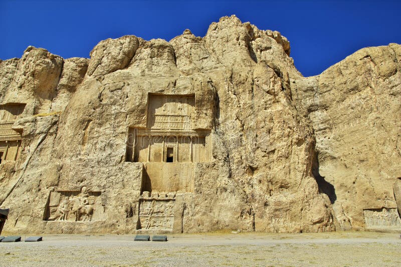 Nagsh-e Rostam Tomb and Necropolis in Persepolis, Iran Stock Photo ...