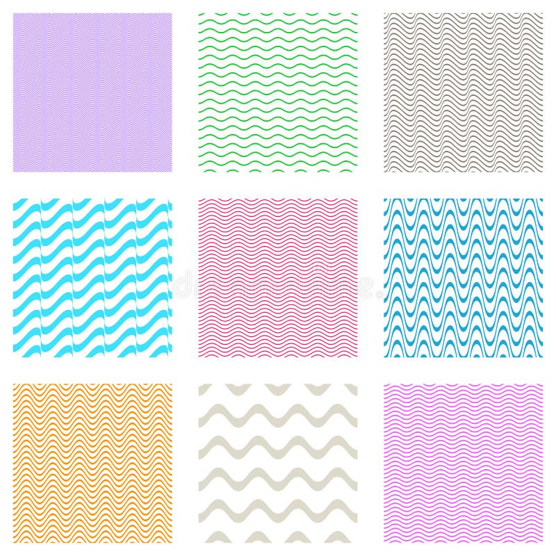 Nahtlose Gewellte Linie Muster Vektor Abbildung - Illustration von ...