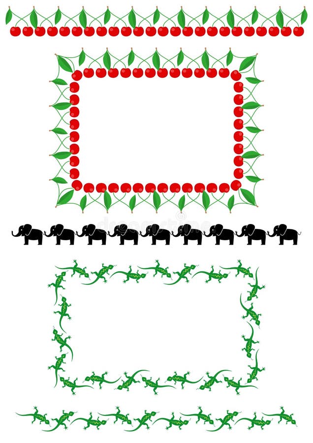 Nahtlose Randmuster vektor abbildung. Illustration von künstlerisch ...
