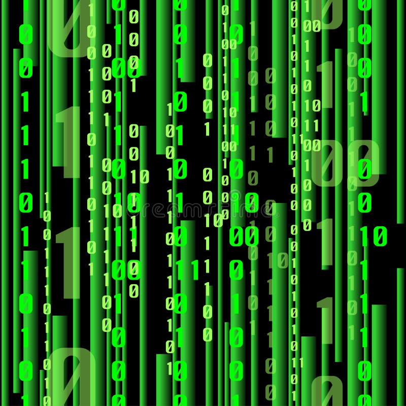 Nahtloser Hintergrund Im Stil Der Matrix. (V Vektor Abbildung ...