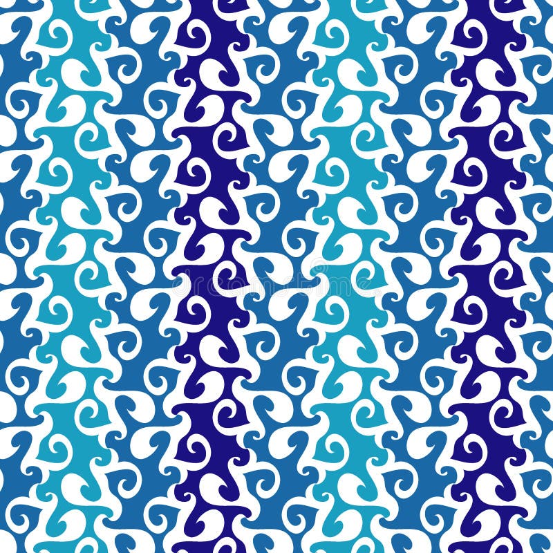 Nahtloses blaues Muster vektor abbildung. Illustration von nahtlos ...