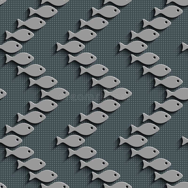 Nahtloses Fisch-Muster vektor abbildung. Illustration von schwarzes ...