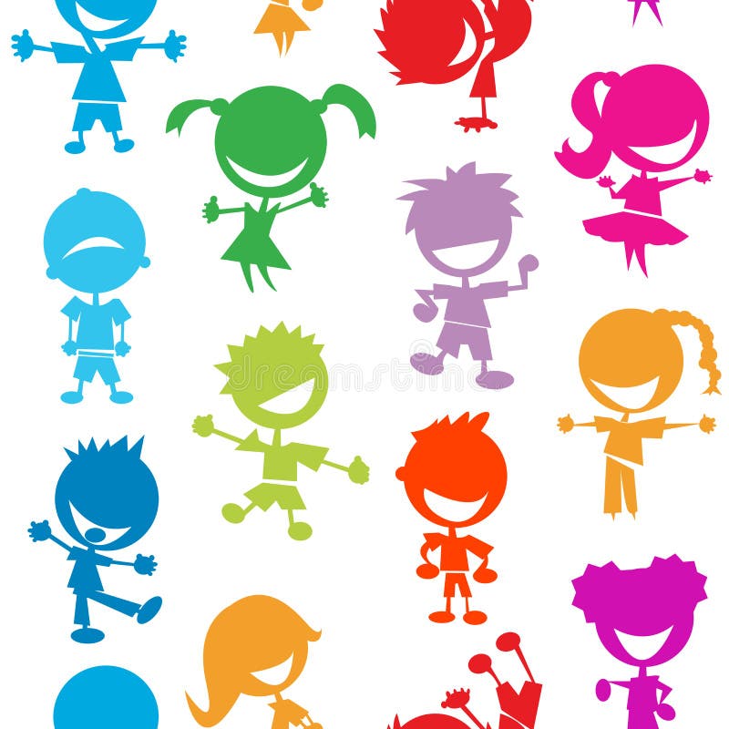 Nahtloses Muster Der Bunten Kinder Vektor Abbildung - Illustration von ...