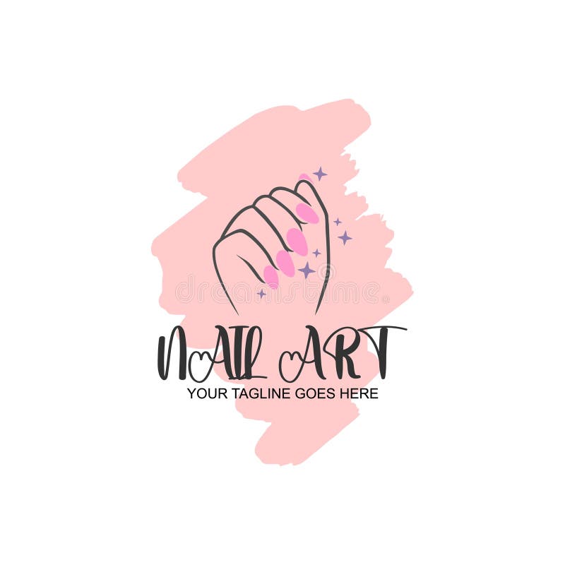 Nail Art Logo Design for Salon or Beauty with Creative Illustration ...