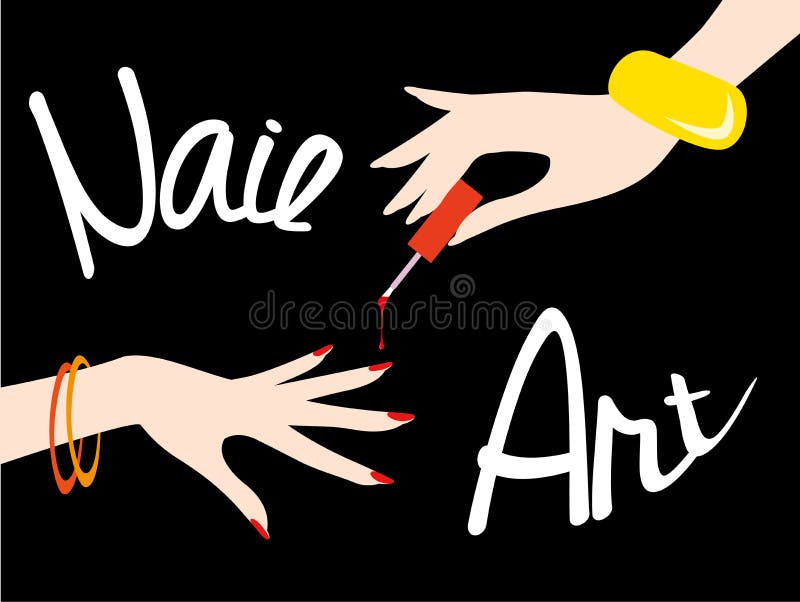 Nail Art Studio. Vector Illustration Stock Vector - Illustration of ...