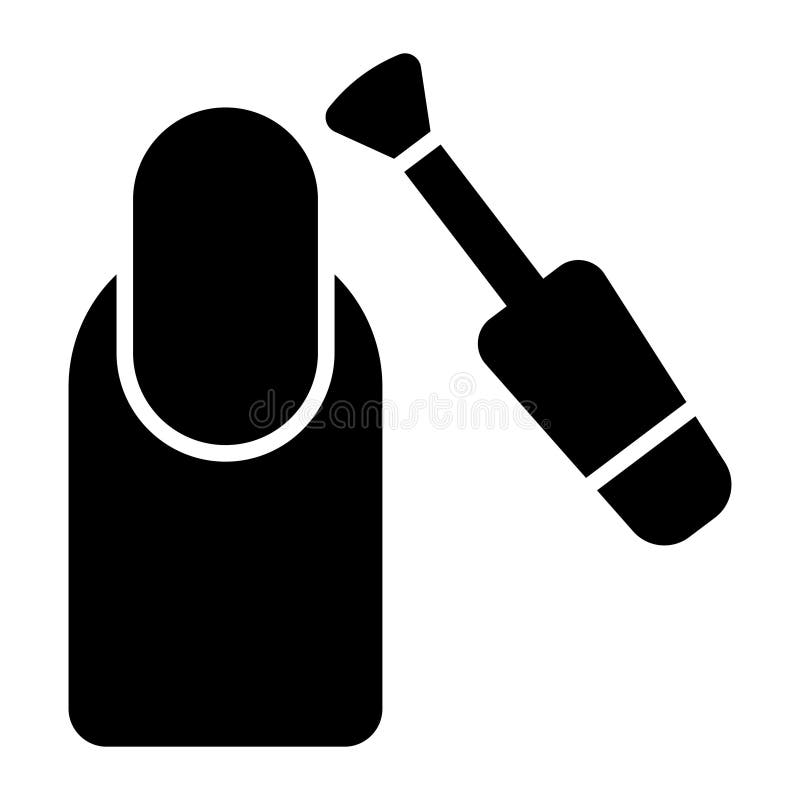 Nail Art Vector Design, Nail Polish Editable Icon Stock Vector ...