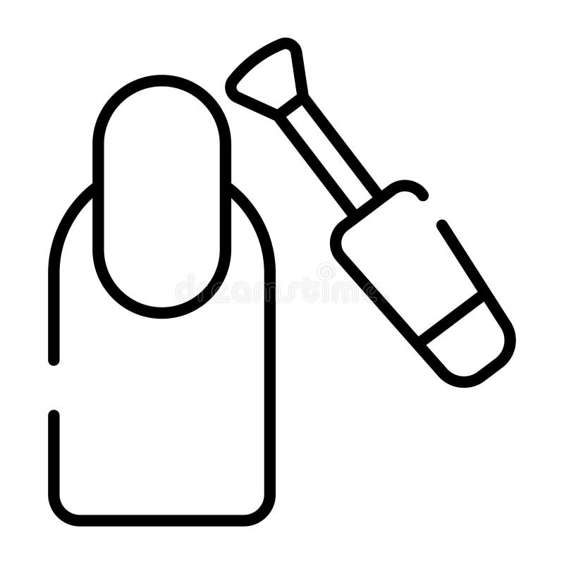 Nail Art Vector Design, Nail Polish Editable Icon Stock Vector ...