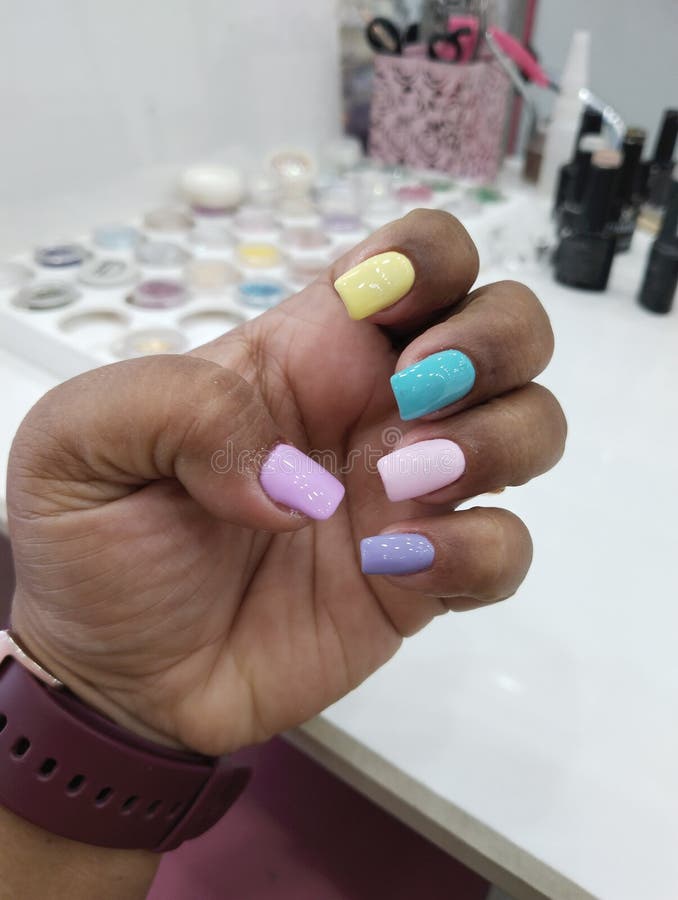 Nail artist looks stock photo. Image of organ, skin - 269024542