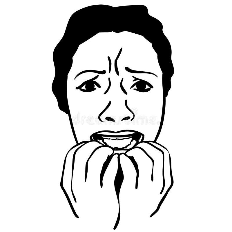 Lip Biting Vector Illustration by Crafteroks Stock Vector ...