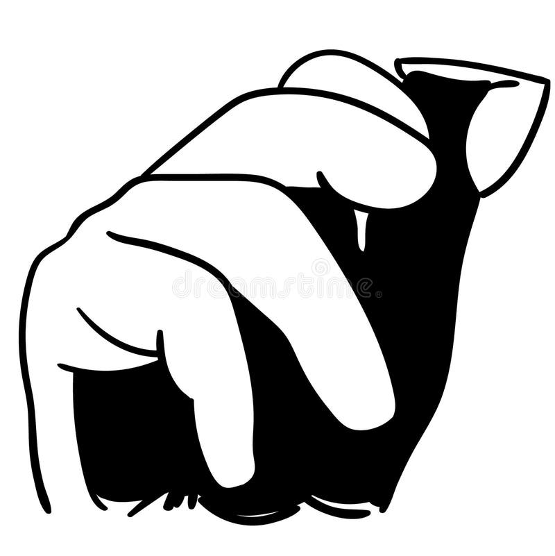 Nail Biting Vector Illustration by Crafteroks Stock Vector ...