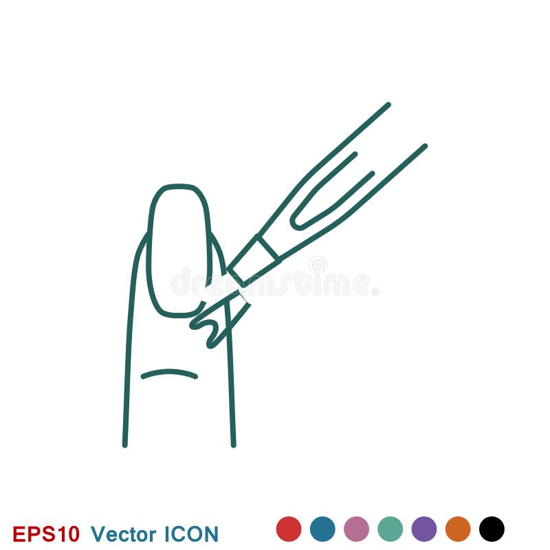 Nail Care Icon. Pedicure and Manicure Equipment. Vector Illustrations ...