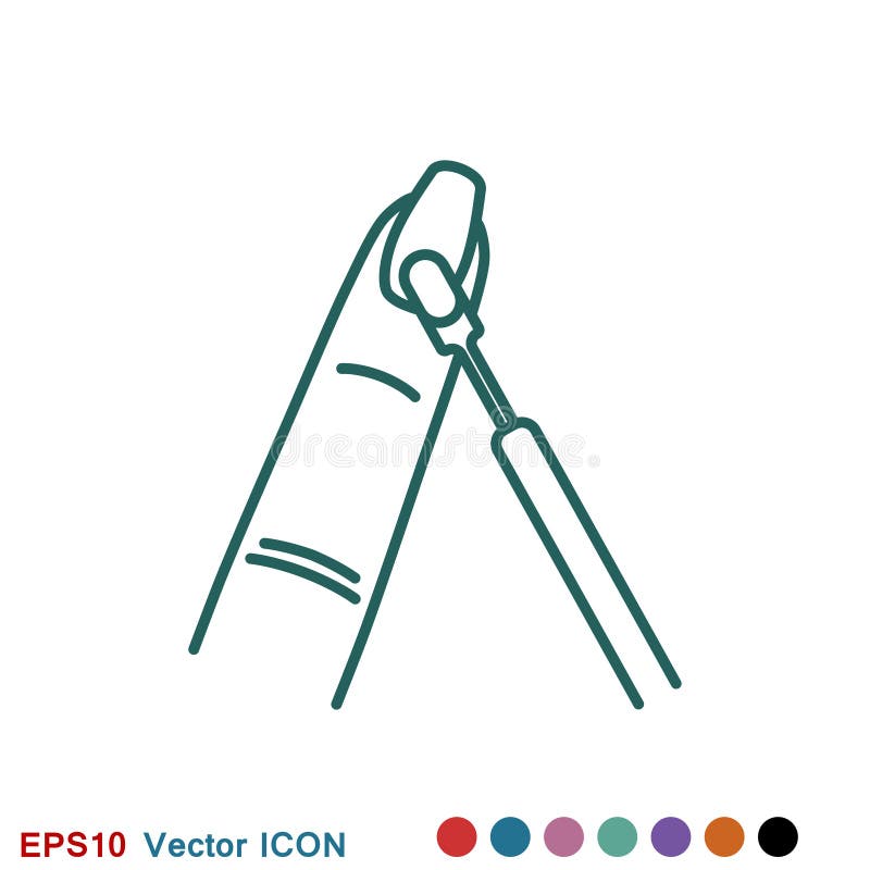 Nail Care Icon. Pedicure and Manicure Equipment. Vector Illustrations ...