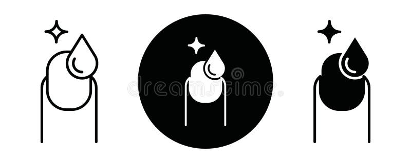 Nail Care Outline Icon Collection or Set. Nail Care Thin Vector Line ...