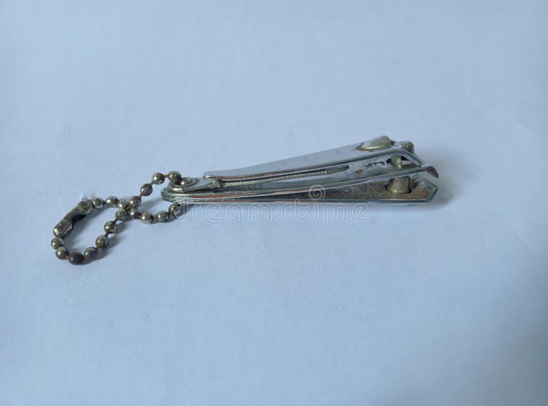 Nail Clipper Over White Background Stock Image - Image of nails, rusty ...