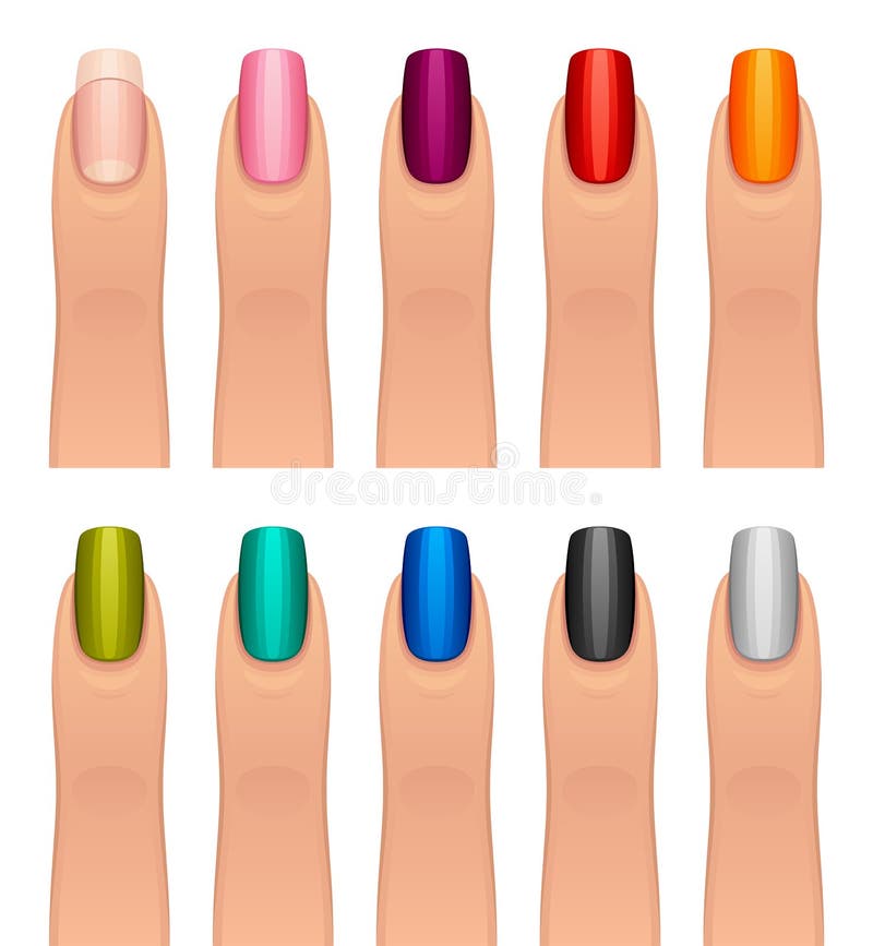 Nail color set stock vector. Illustration of blue, colorful - 83284085