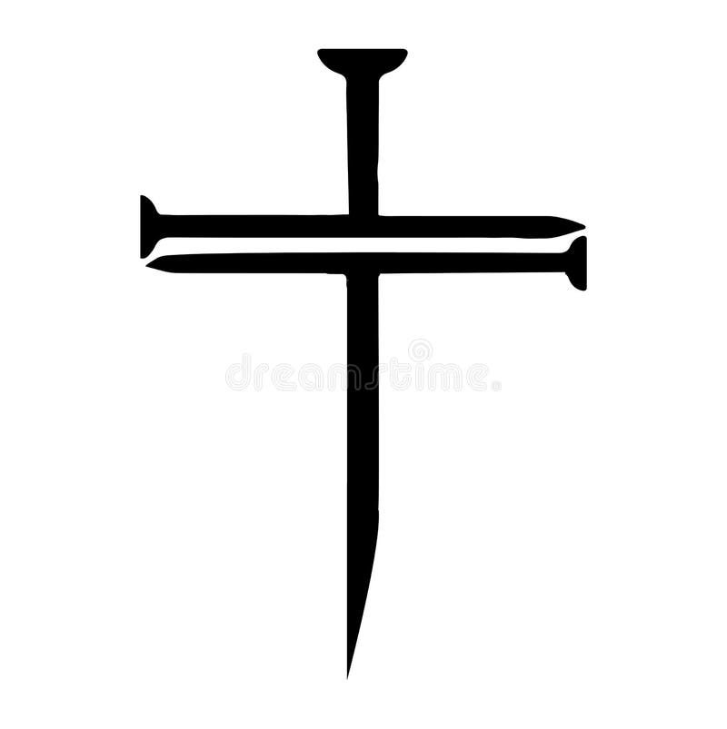 Nail Cross Christian Nail Cross Vector Illustrator Stock Vector ...