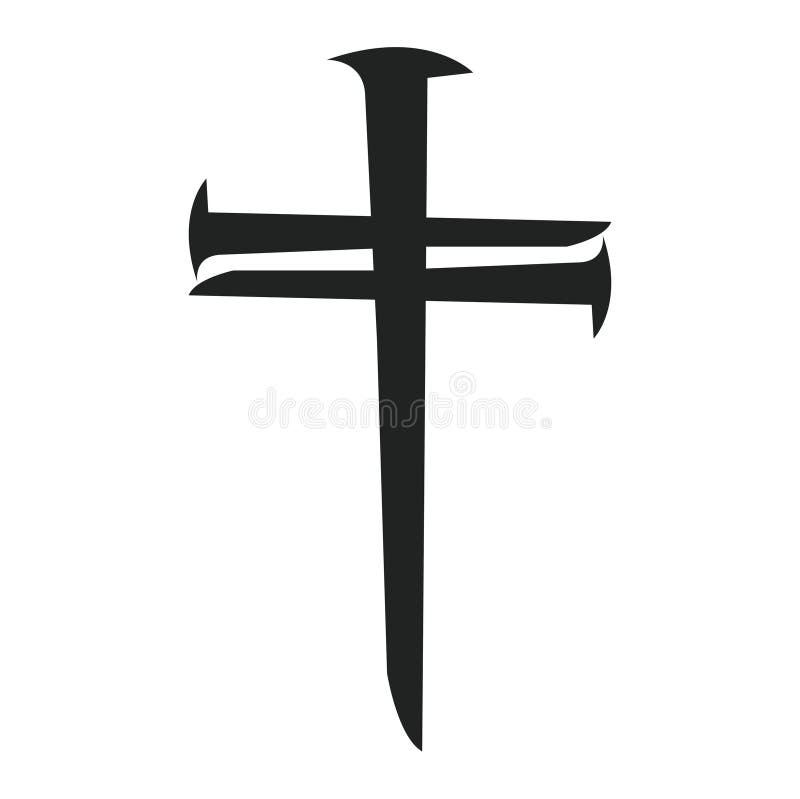 Nail Cross Christian Nail Cross Vector Illustrator Stock Vector ...