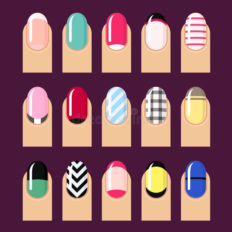 Nail design stock vector. Illustration of design, salon - 58709819