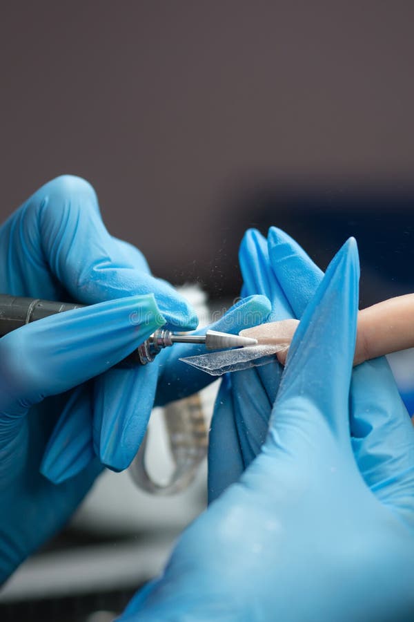 Nail Electric Filing Precision Stock Photo - Image of cosmetology ...