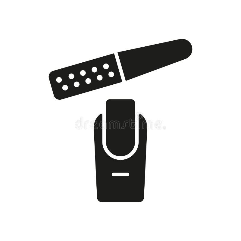 Nail File Beauty Make Up Icon Vector Basic Design Stock Vector - Illustration of hand, nail ...