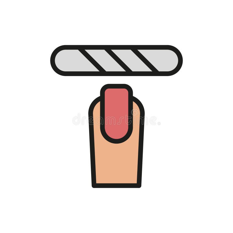 Nail File Beauty Make Up Icon Vector Basic Design Stock Vector - Illustration of sign, design ...