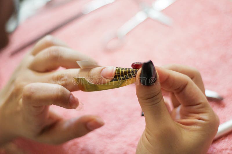 Nail Form, Nail Art, Manicure Stock Photo - Image of jewellery, pattern ...