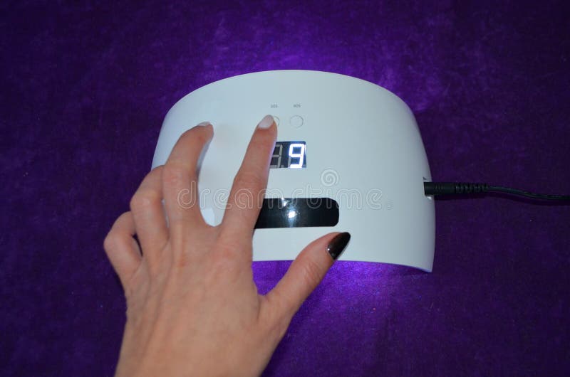 Nail Gel Salon. UV Lamp with Timer Stock Image - Image of light, health ...