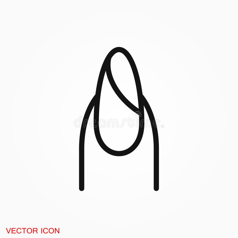 Nail Icon Logo, Illustration, Vector Sign Symbol for Design Stock ...
