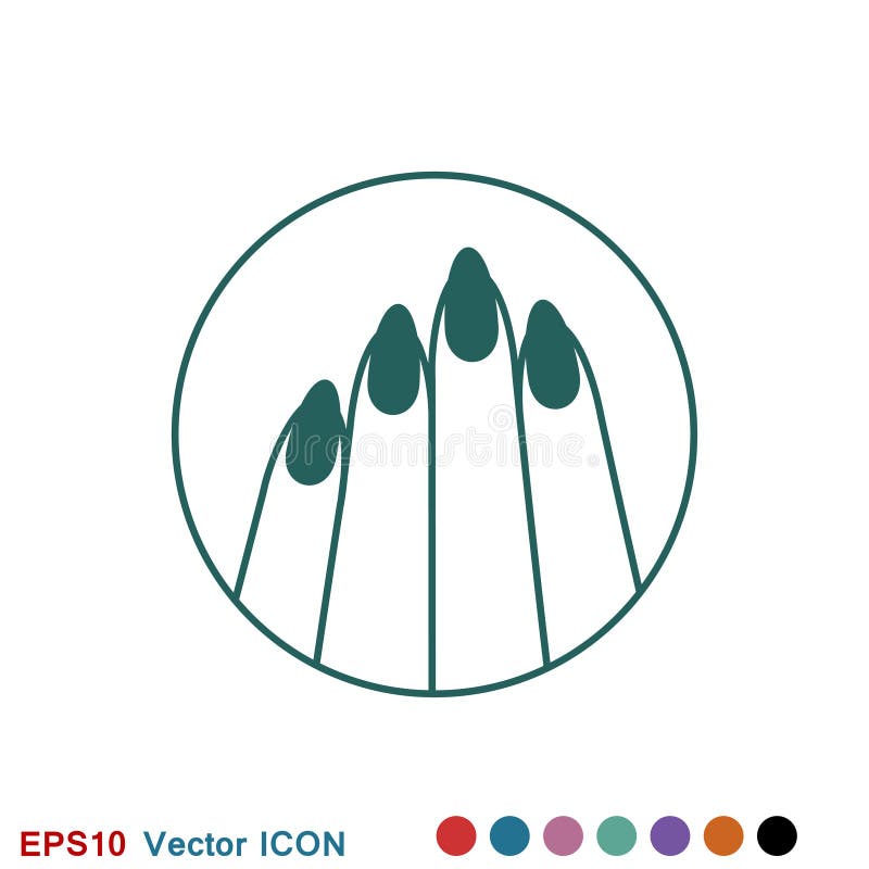 Nail Icon Logo, Illustration, Vector Sign Symbol for Design Stock ...