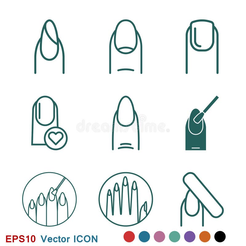 Nail Icon Logo, Illustration, Vector Sign Symbol for Design Stock ...
