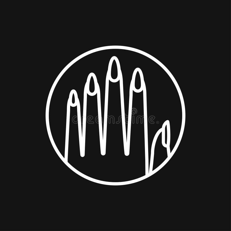 Nail Icon Logo, Illustration, Vector Sign Symbol for Design Stock ...