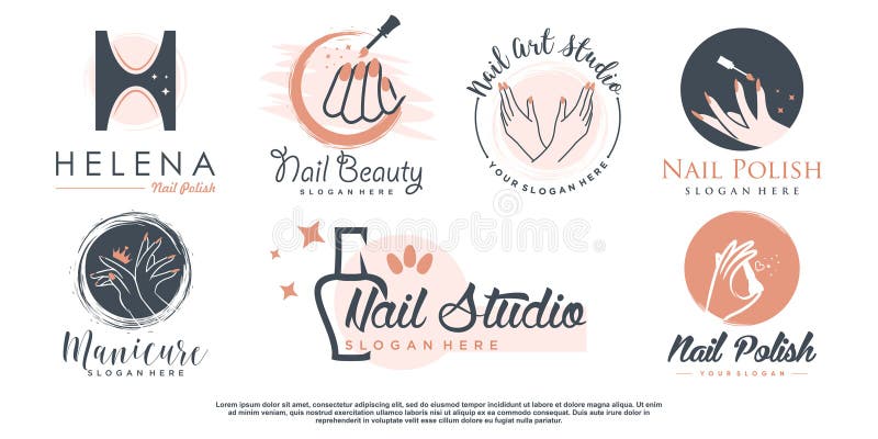 Nail Logo Design for Beauty and Fashion Premium Vector Stock Vector ...