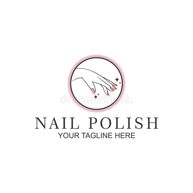 Nail Logo Design for Salon or Nail Polish with Creative Illustration ...