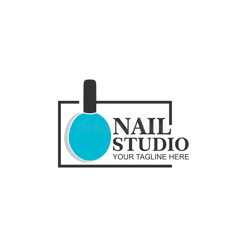 Nail Logo Design for Salon or Nail Studio with Creative Illustration ...