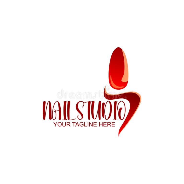 Nail Logo Design for Nail Studio or Salon with Creative Illustration ...