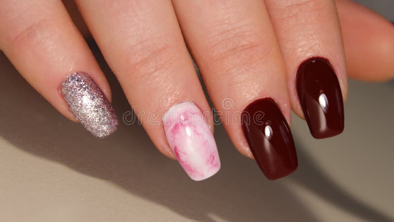 Nail Manicure Marble Texture Stock Photo - Image of nail, girl: 103881948