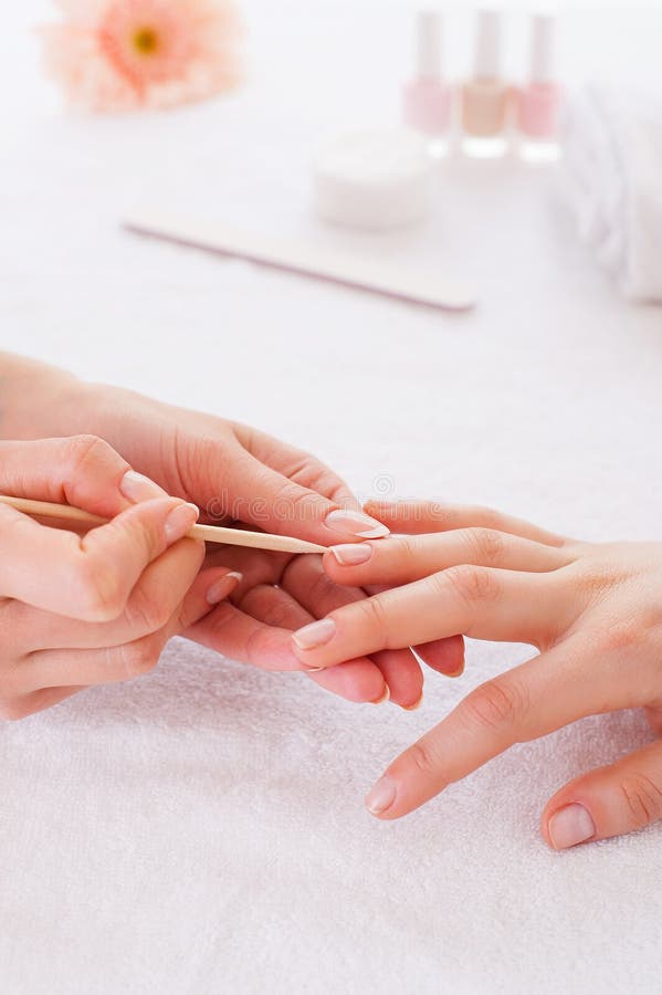 Beauty Salon: Manicure, Painting on Nail Stock Photo - Image of ...