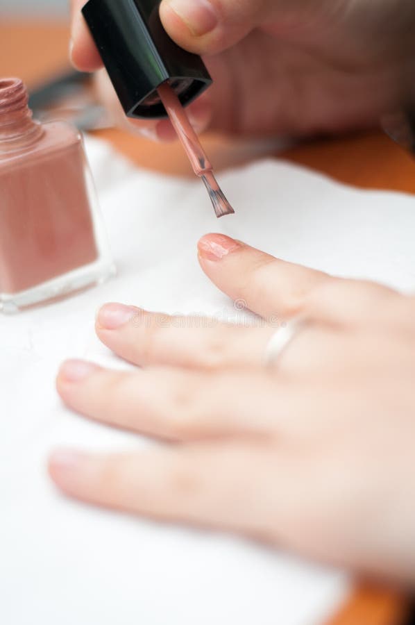Nail polish action stock photo. Image of gloss, nail - 53025276