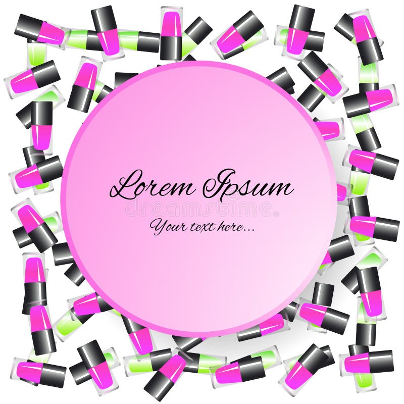 Nail Polish Background for Beauty Nail Salon Stock Vector ...